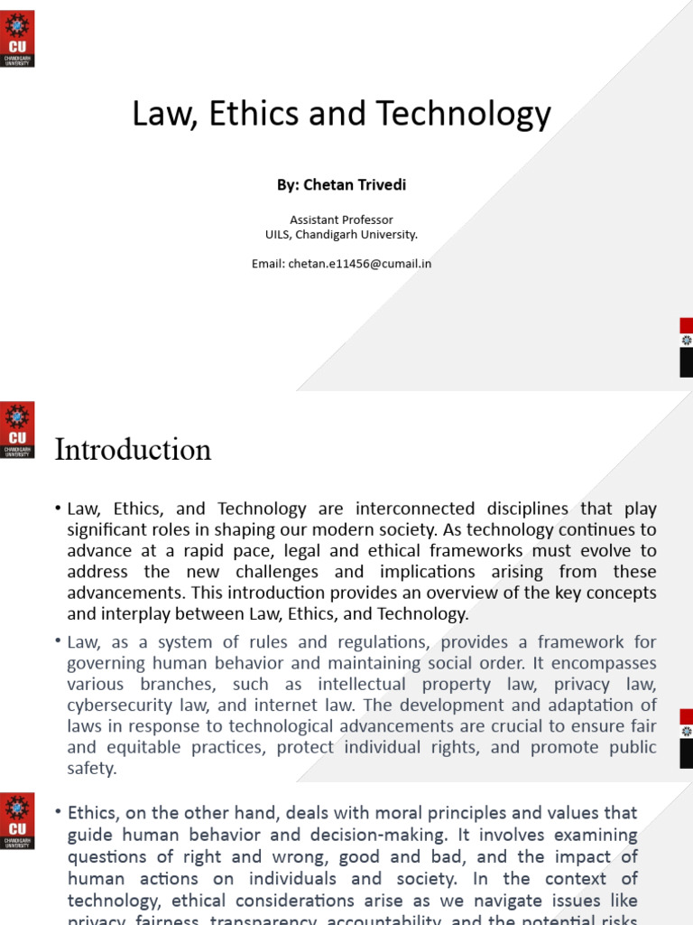 Law, Ethics and Technology | PDF | Artificial Intelligence ...