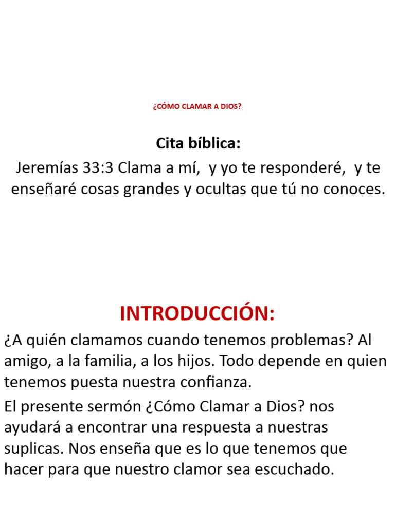 ¿Como Clamar A Dios | PDF | Cristo (título) | Jesús