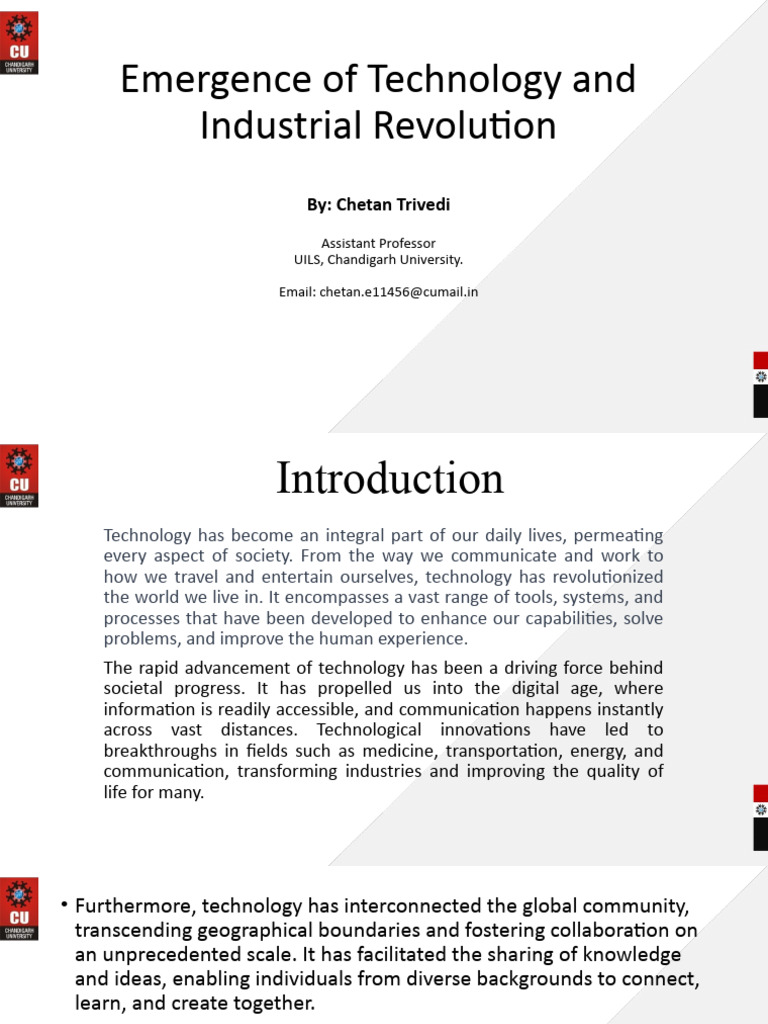 Emergence of Technology and Industrial Revolution | PDF | Industrial ...