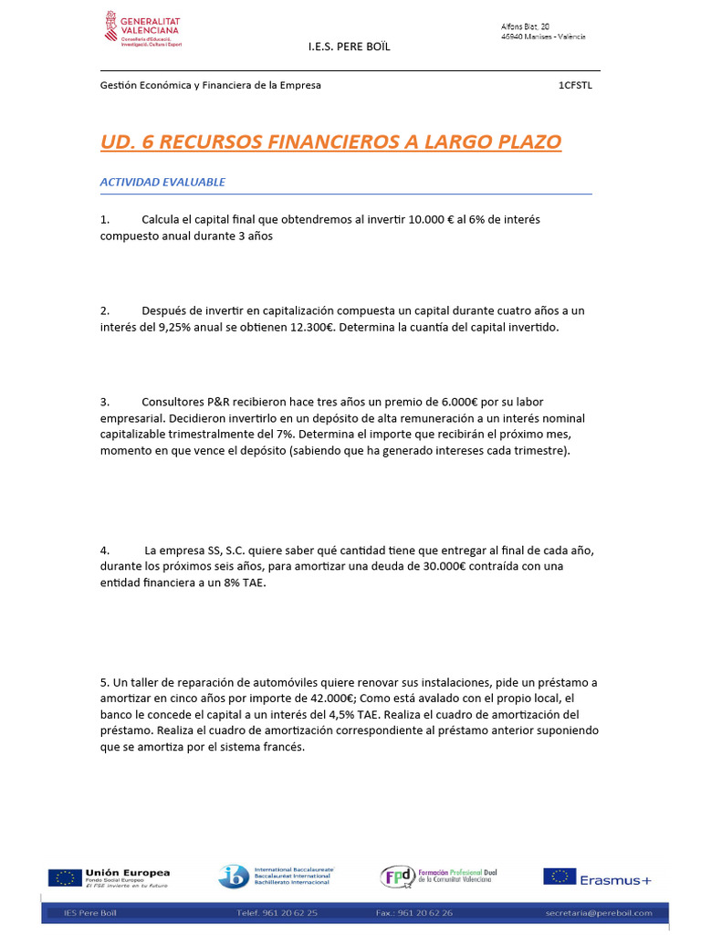 Actividad Evaluable Ud6 | PDF