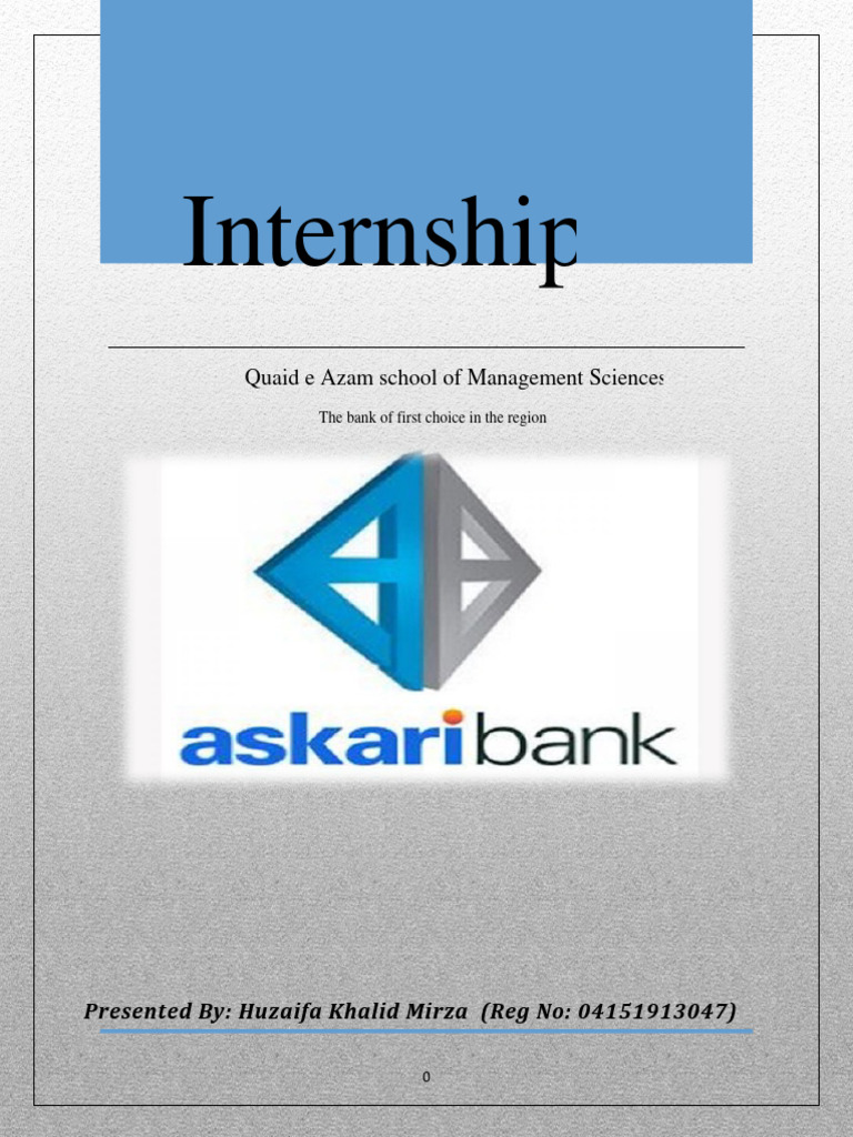 Askari Bank Internship Report 2018 | PDF | Banks | Investment Banking