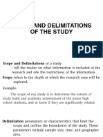 Scope and Limitations: Research Paper/Plan | PDF | Thesis | Psychology