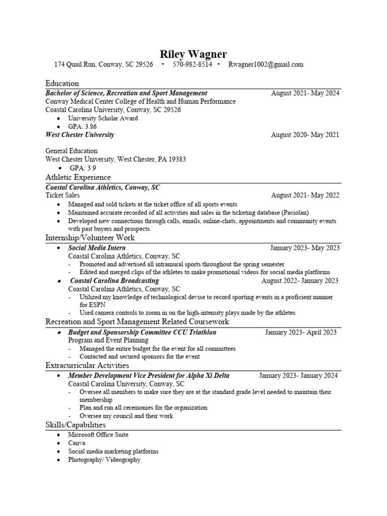 RSM 242 Resume Template | PDF