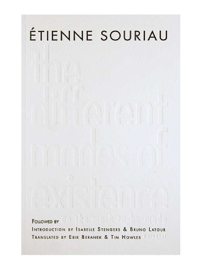 Etienne Souriau The Different Modes of E | PDF
