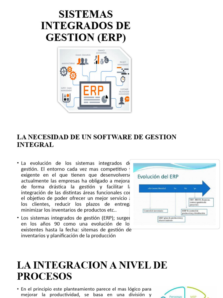 Sistemas Integrados de Gestion (Erp) | PDF | Planificación de recursos ...