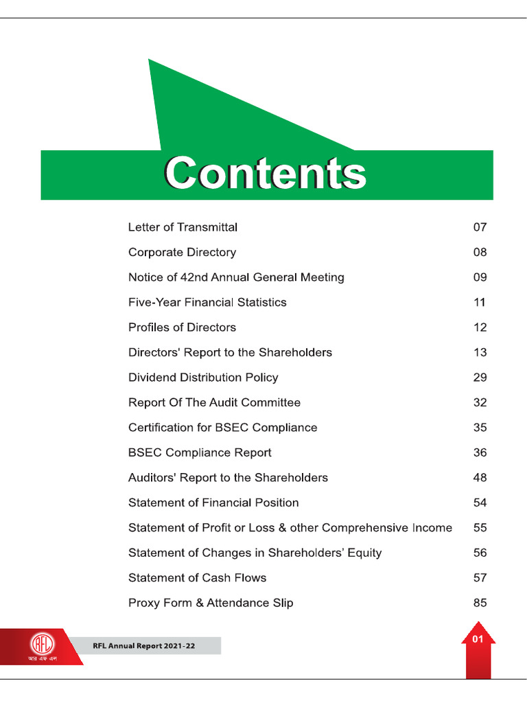 RFL Annual Report 2021-22 | PDF