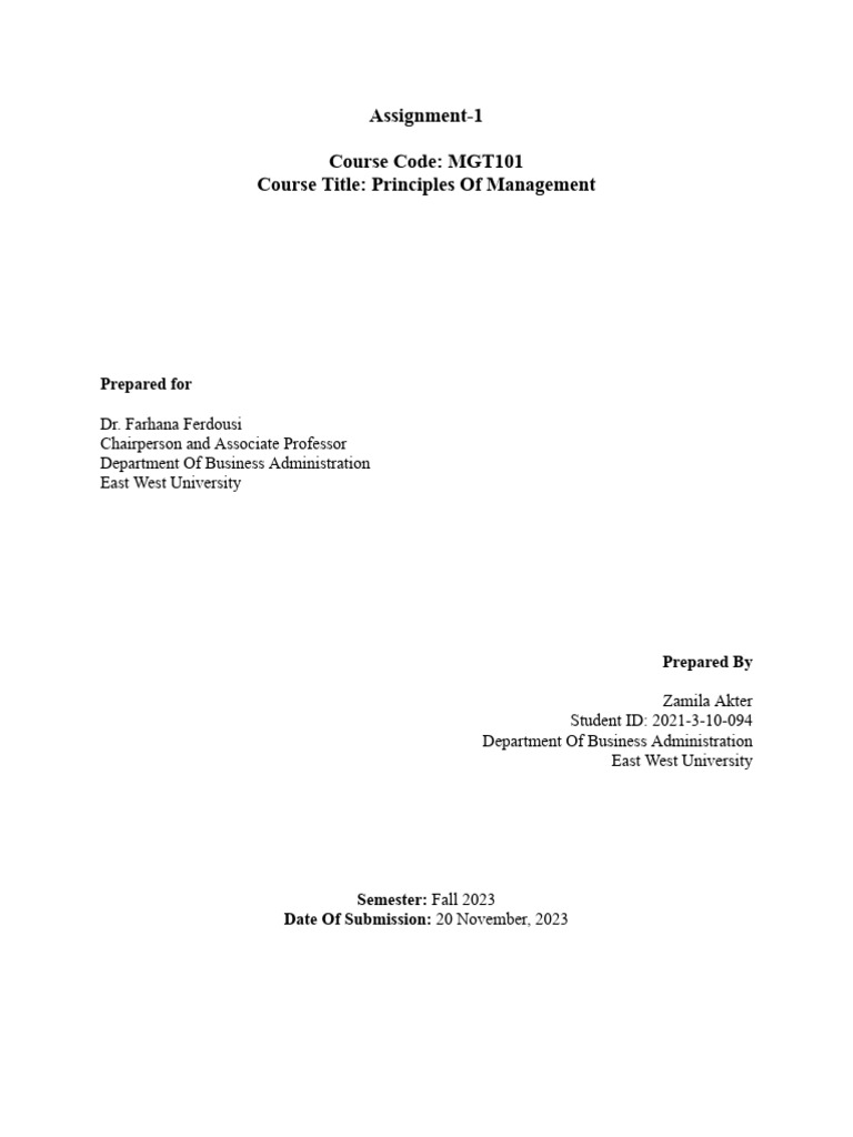 Mgt101 Assignment 1 Pdf Corporate Social Responsibility