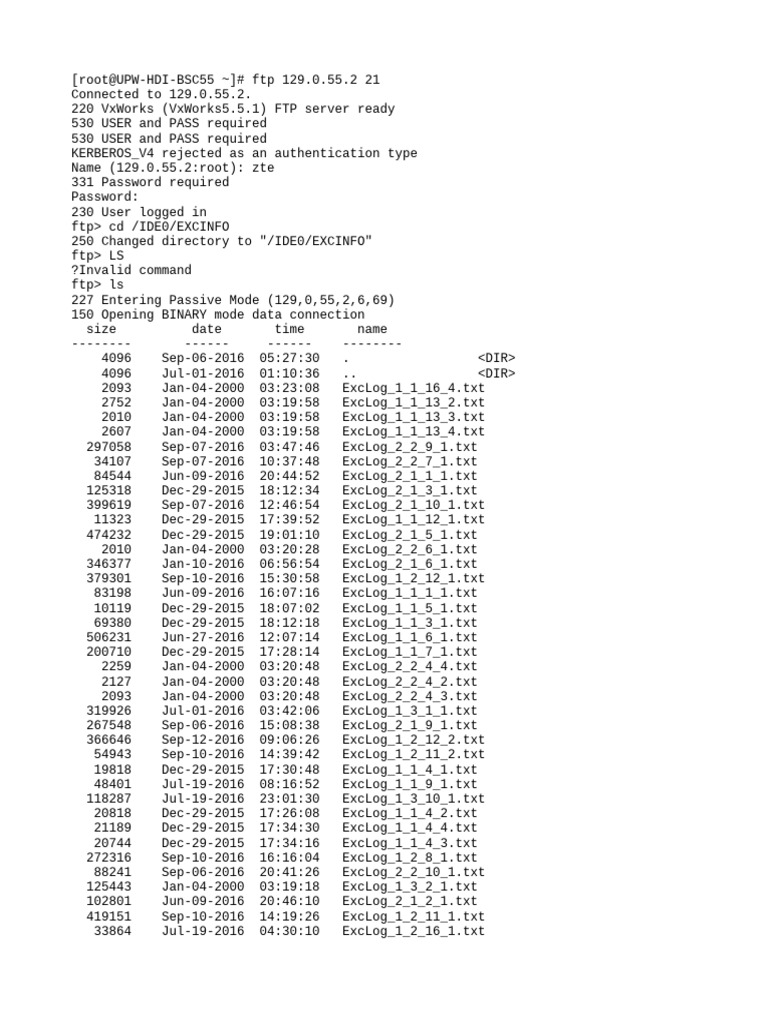BSC Log Collection | PDF | File Transfer Protocol | Information Technology