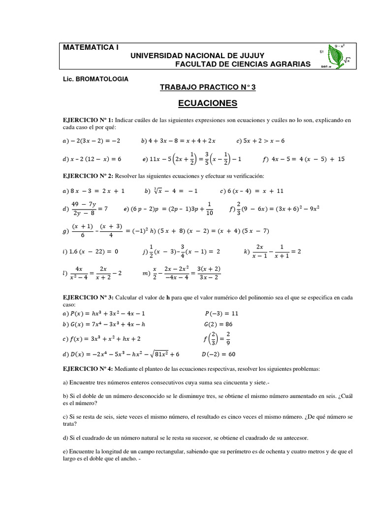 Tarea tp3 Mat II | PDF | Sustracción | Matemáticas