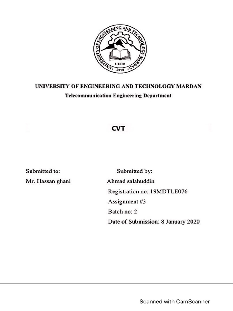 Assignment 4 CVT | PDF