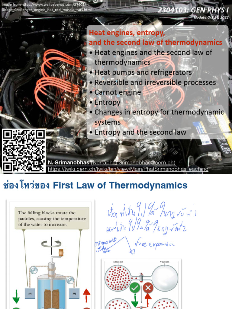 Final Phat 2304103 7 SecondLawThermodynamics 2565 | PDF