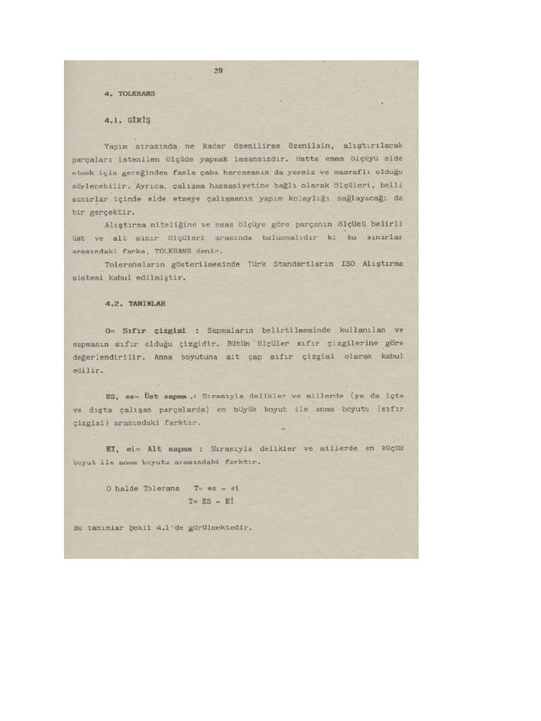 Makel 1 Tolerans Değerleri | PDF