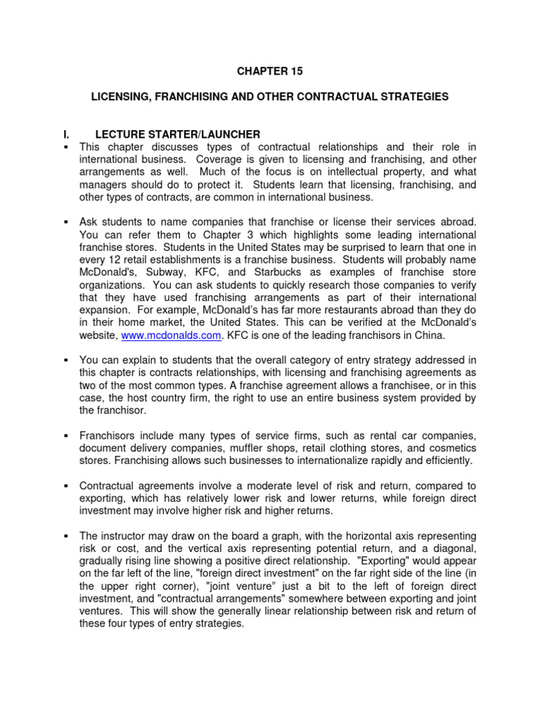 Capitulo 15 | PDF | Franchising | License