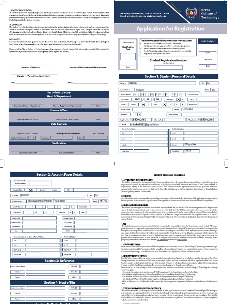 BCT Application Forms-2023 | PDF | Fee | Justice