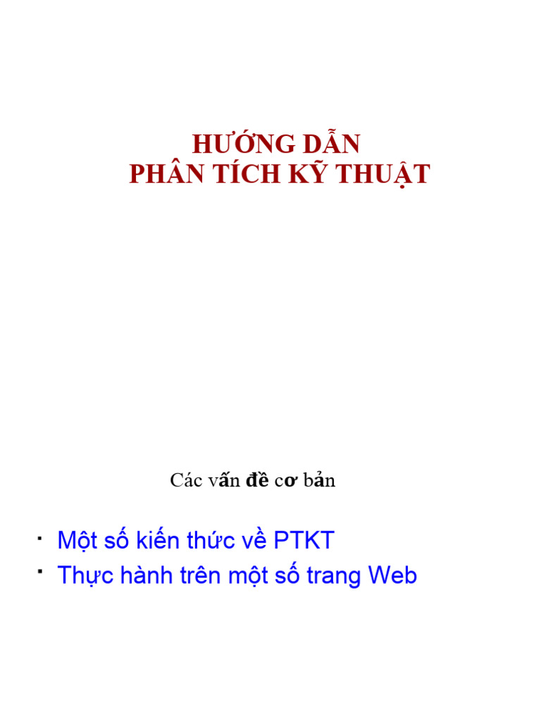 Phan Tich Ky Thuat | PDF