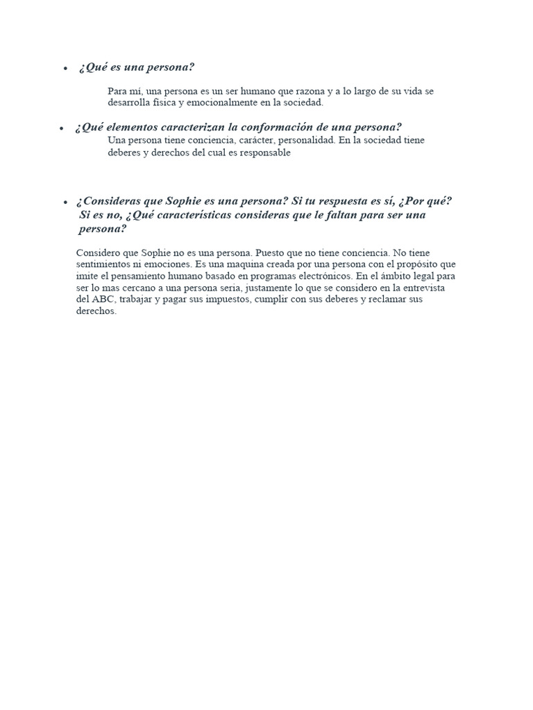 Concepto de Persona | PDF