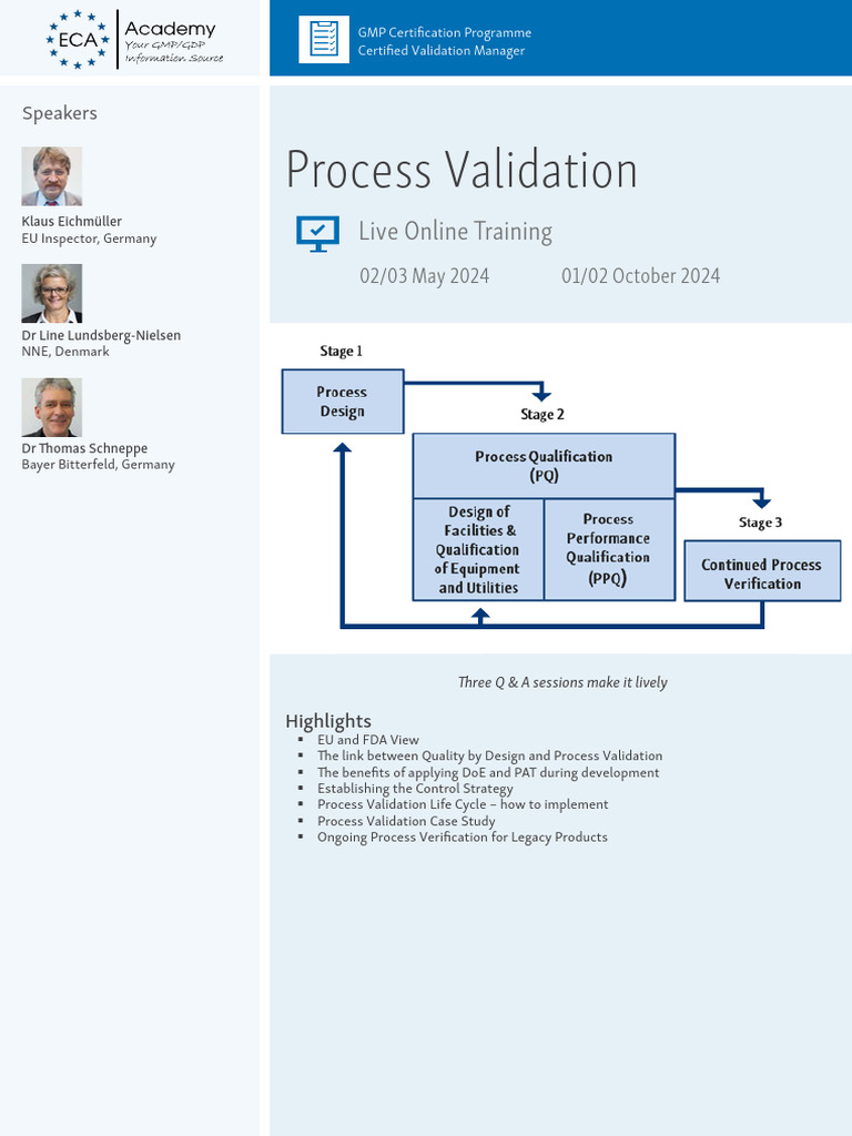 Process Validation Online Training 2024 | PDF | Business Process | Business