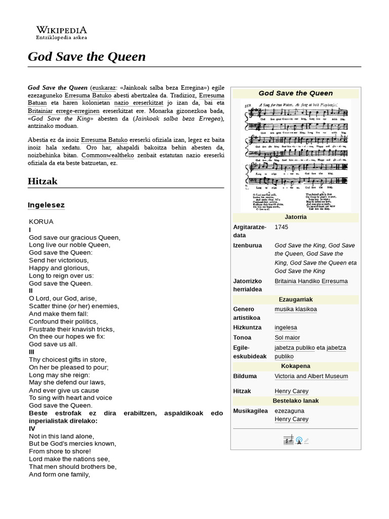 God Save The Queen | PDF