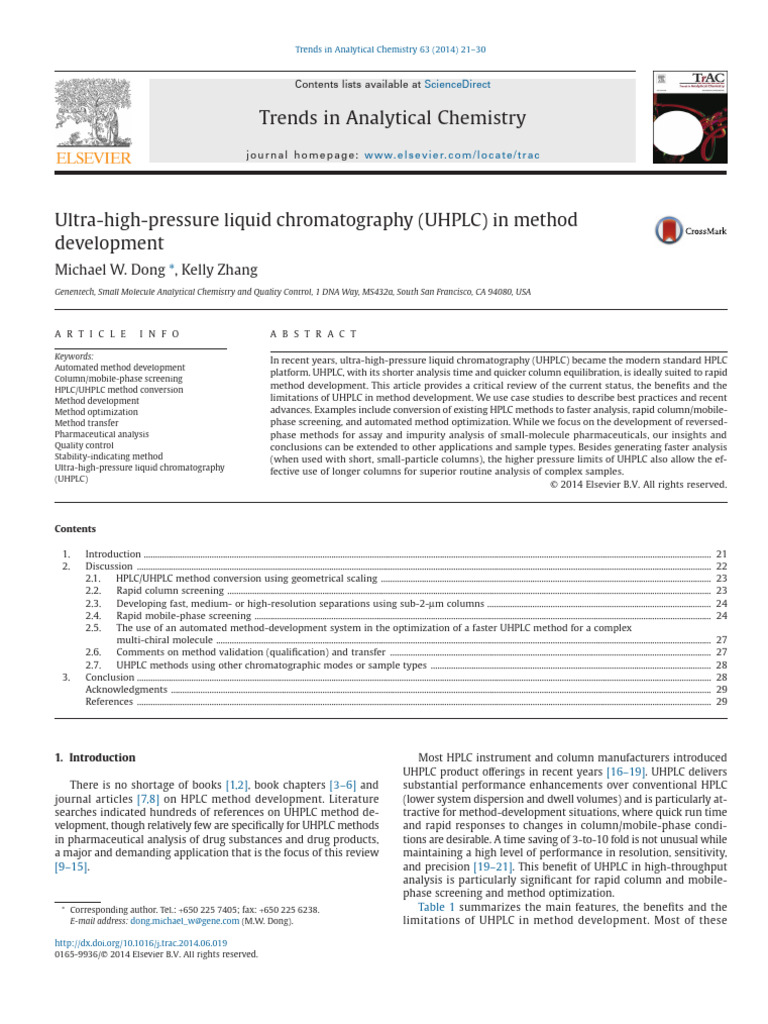 Uhplc | PDF | High Performance Liquid Chromatography | Chromatography
