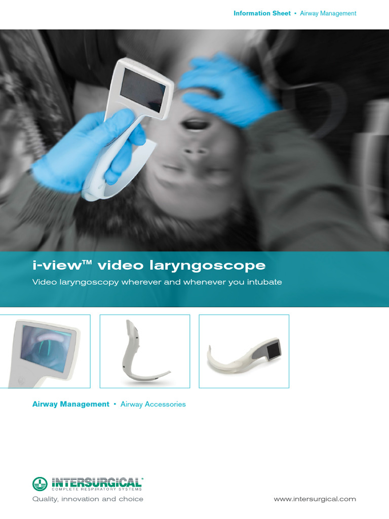 Intersurgical I View Video Laryngoscope | PDF | Equipment ...