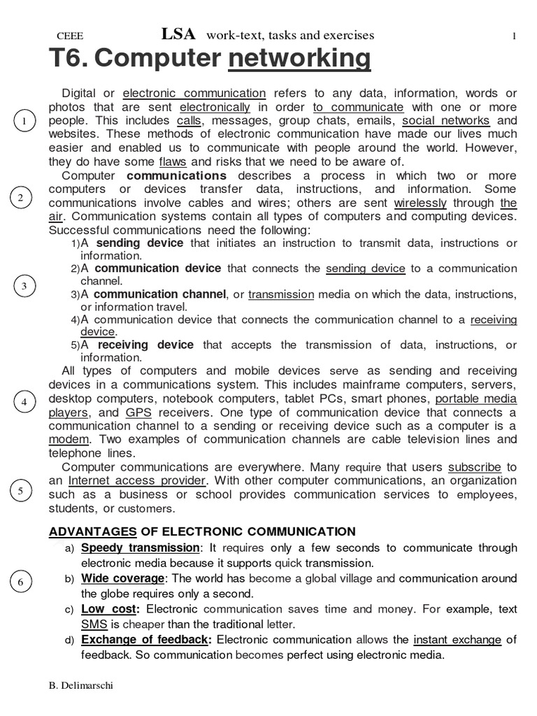 AE T.6-Computer Networking | PDF | Computer Network | Communication