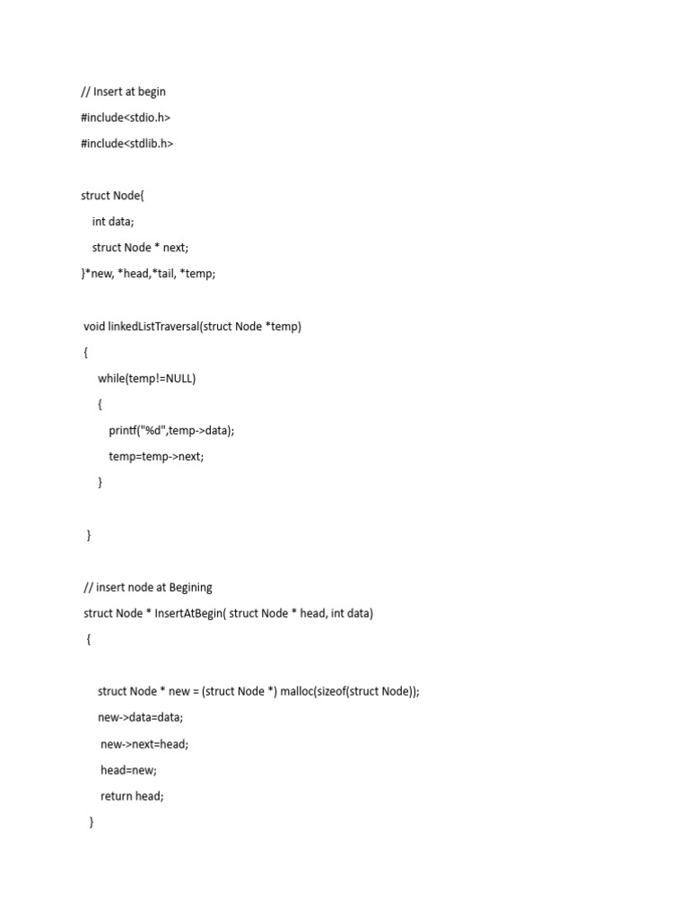 Linked List Insertion Codes | PDF | Computer Science | Computer Engineering