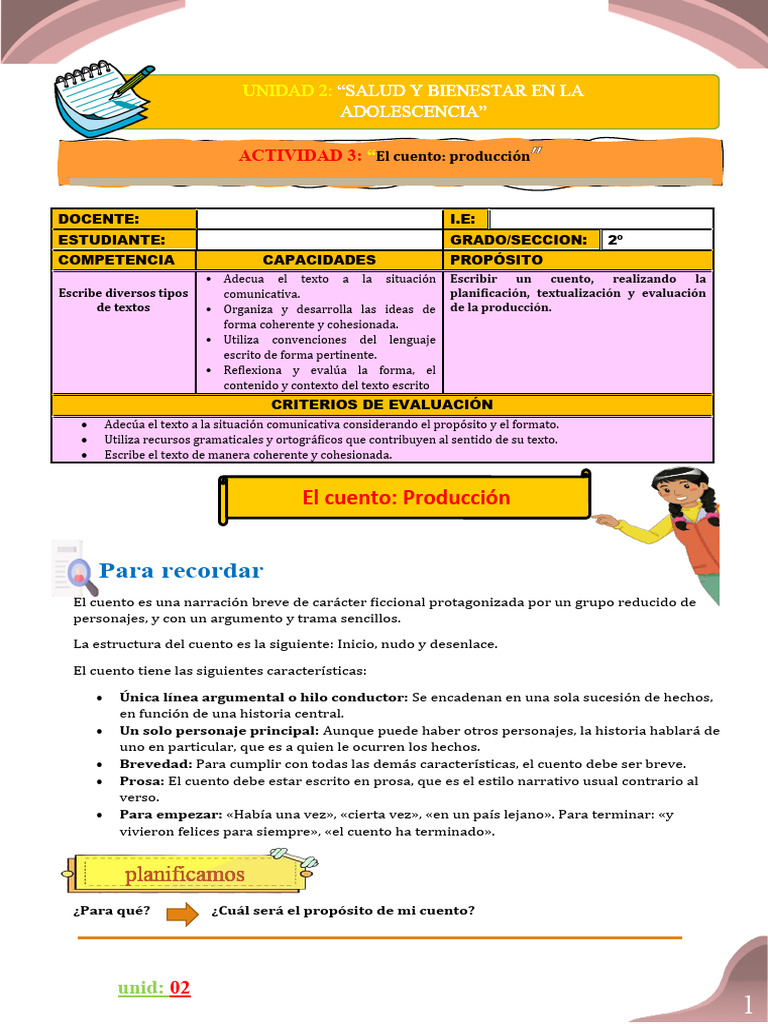 2° Act3-Com-U2 | PDF | Cuentos