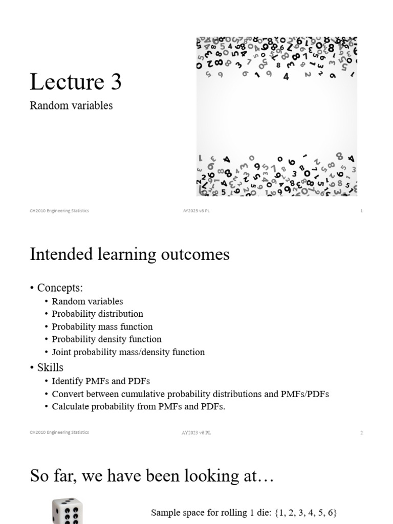 Random Variables | PDF | Probability Distribution | Random Variable