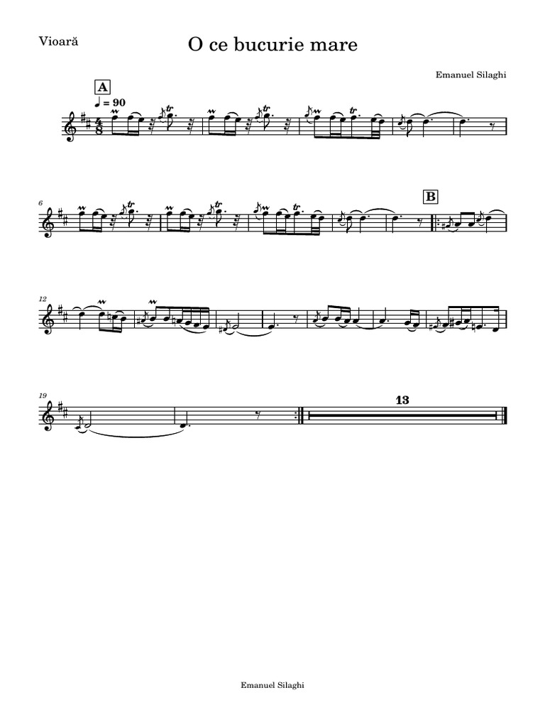 O Ce Bucurie Mare | PDF