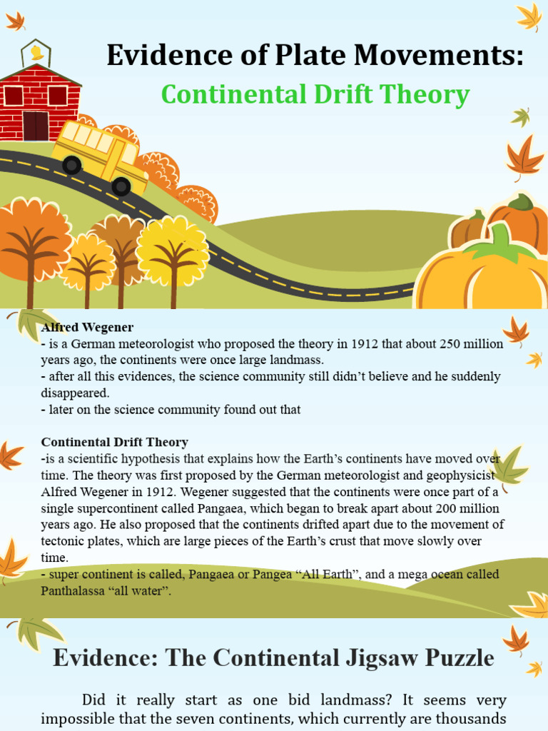Science Evidence of Plate Movements Continental Drift | PDF | Plate ...