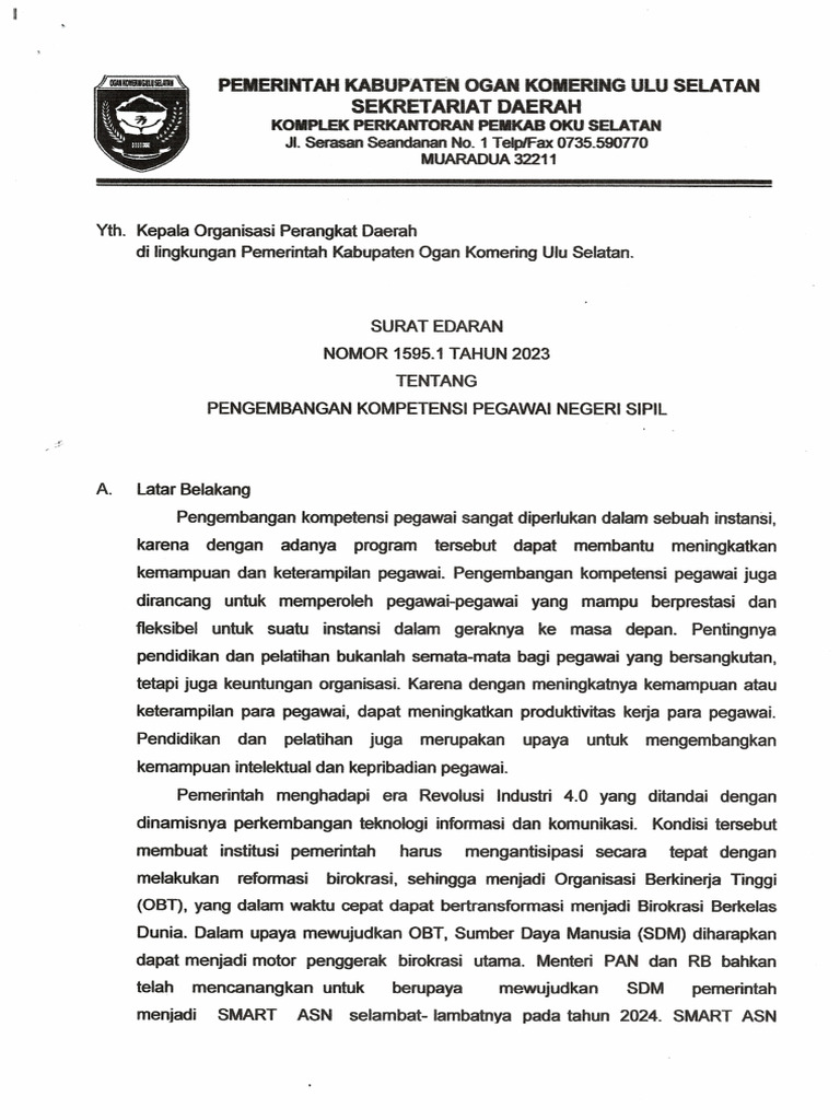 Surat Edaran 20 JP | PDF