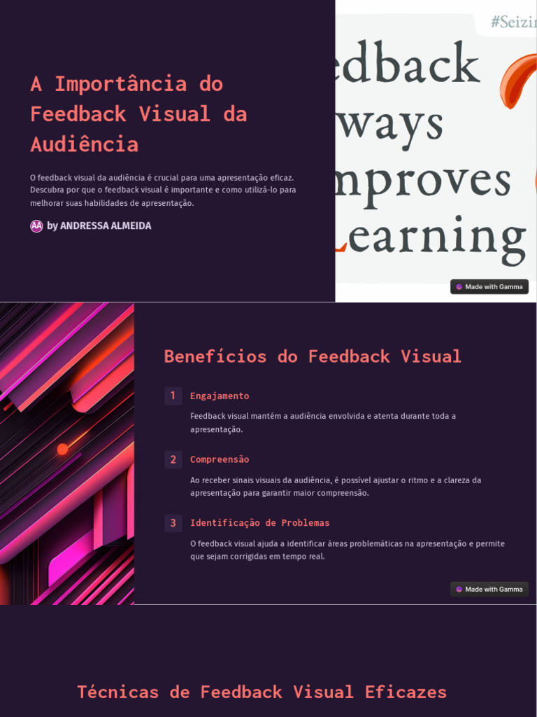 A-Importancia-do-Feedback-Visual-da-Audiencia (Aula 07) | PDF ...