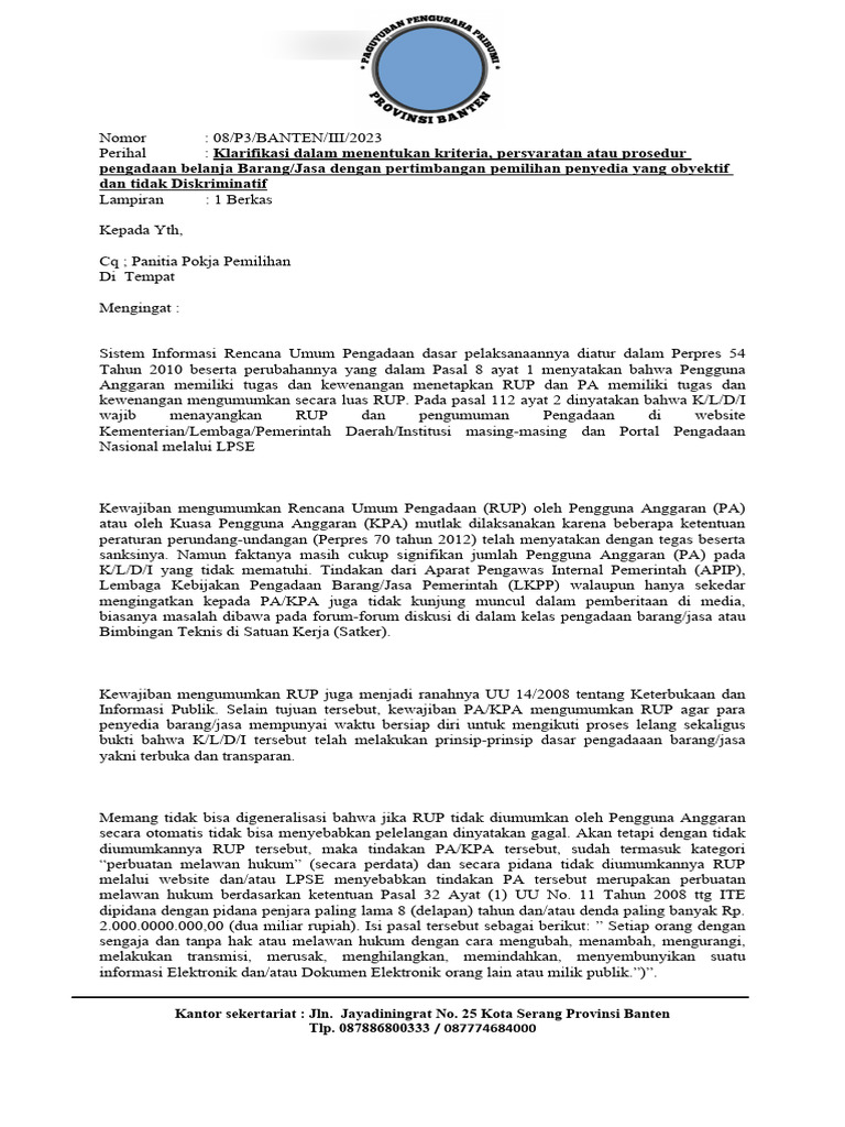 Surat Somasi Rup | PDF