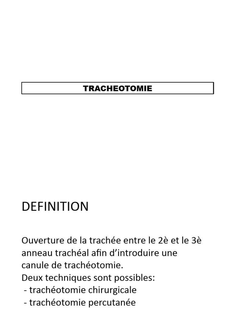 Guide complet sur la trachéotomie | PDF | Bien-être | Sciences et ...