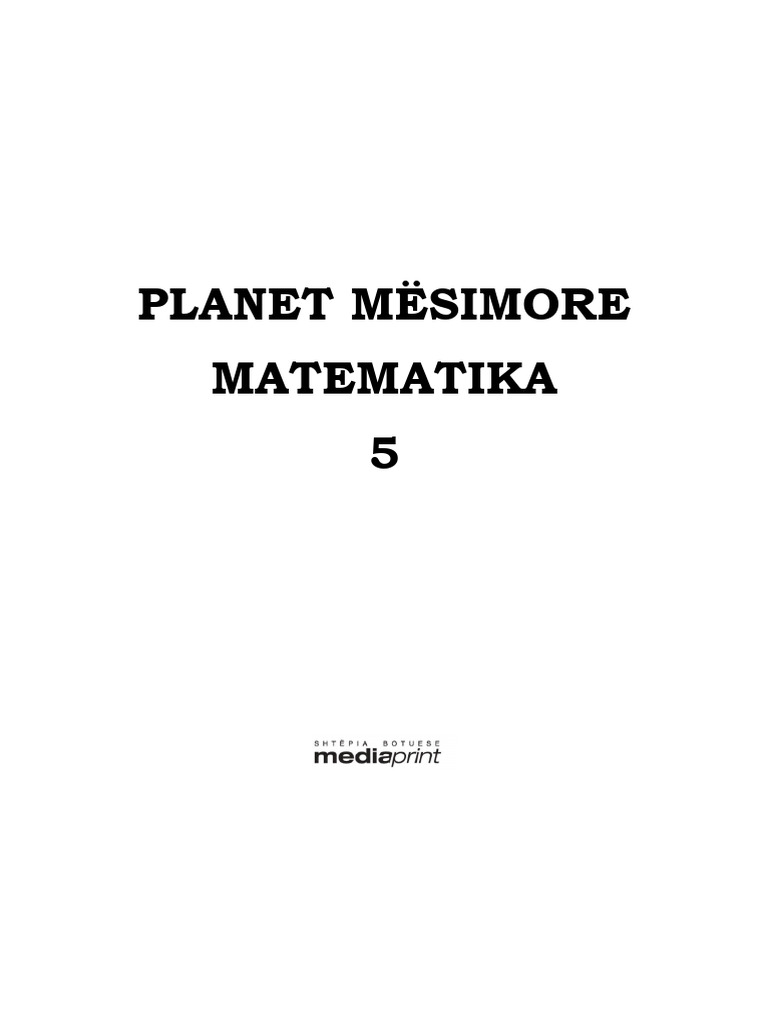 Matematika 5 Planet Mesimore 2022-2023 | PDF