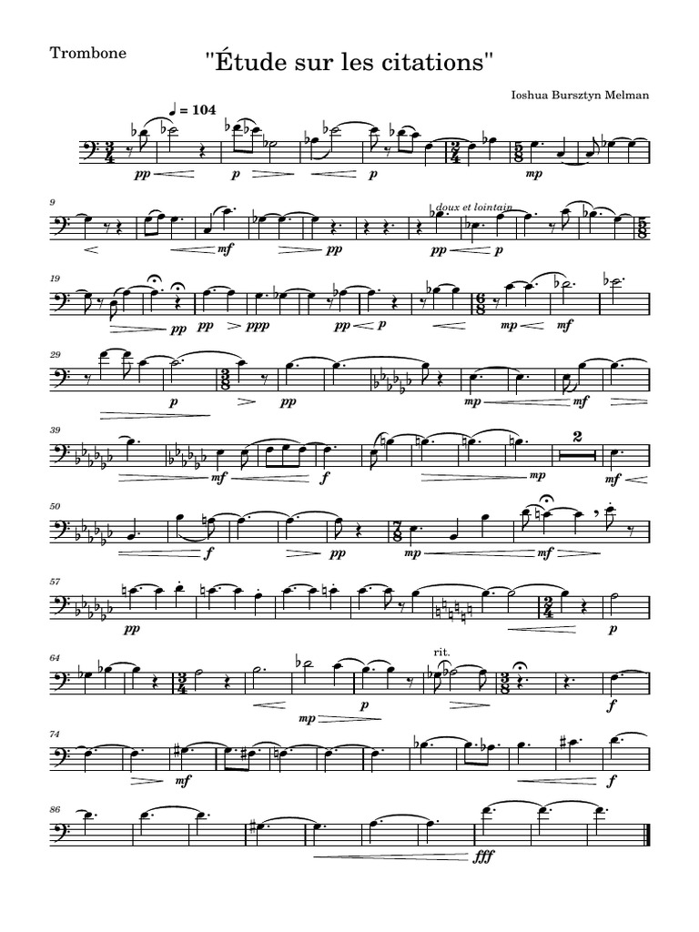 Trombone Study: Citation Analysis | PDF