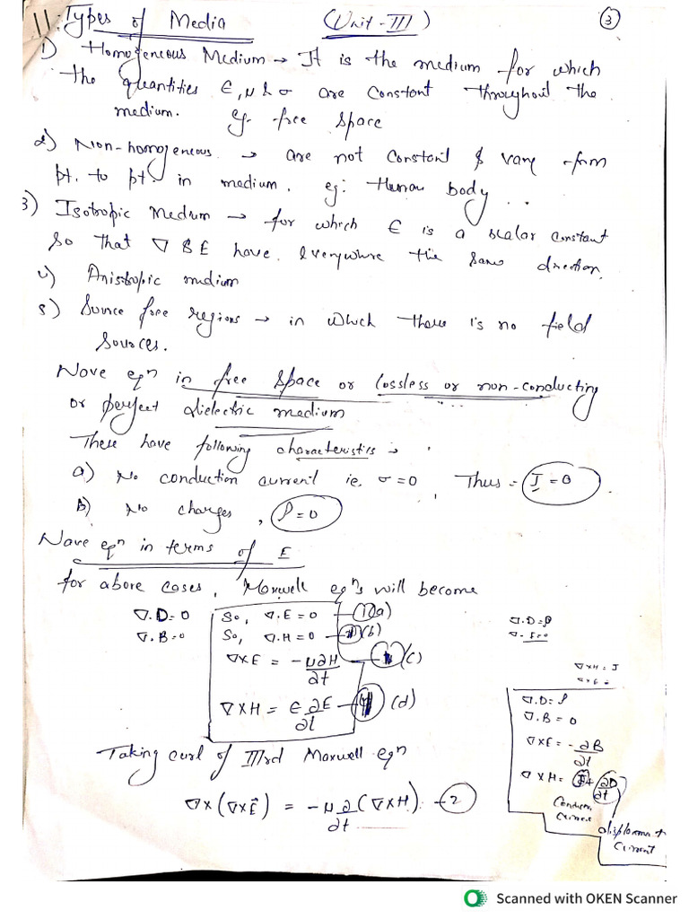 EMW Handwritten Notes Unit 3 | PDF