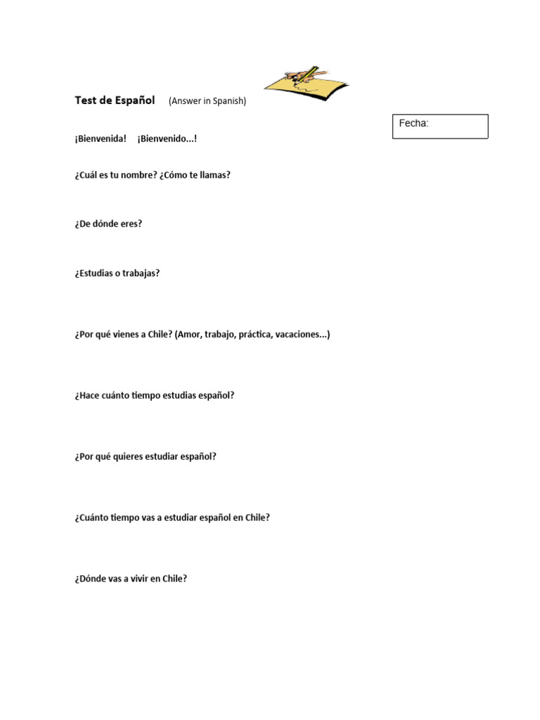 Test de Español | PDF