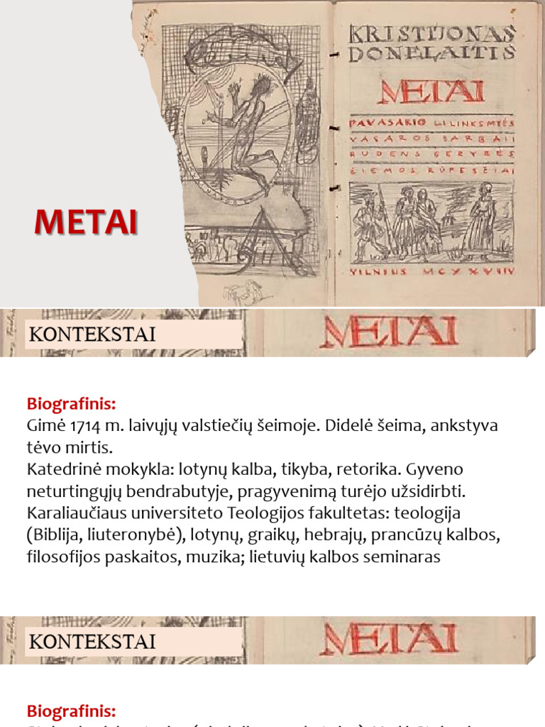 Donelaitis Metai | PDF