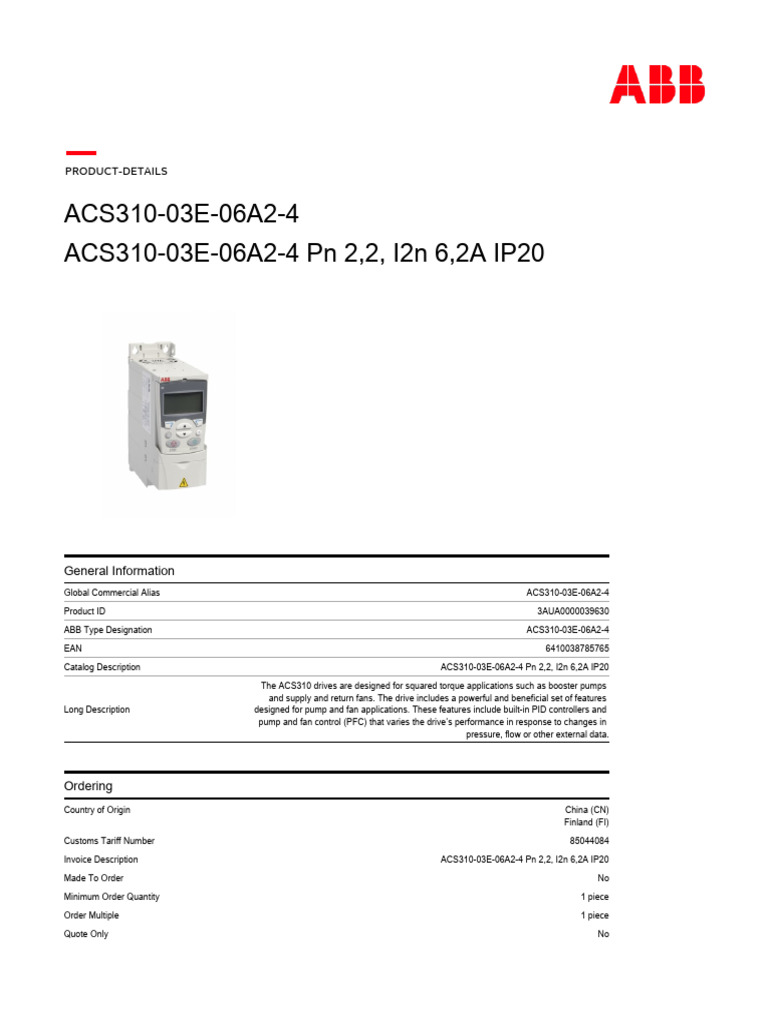 Industrial Drive for Pumps & Fans | PDF | Computer Hardware ...