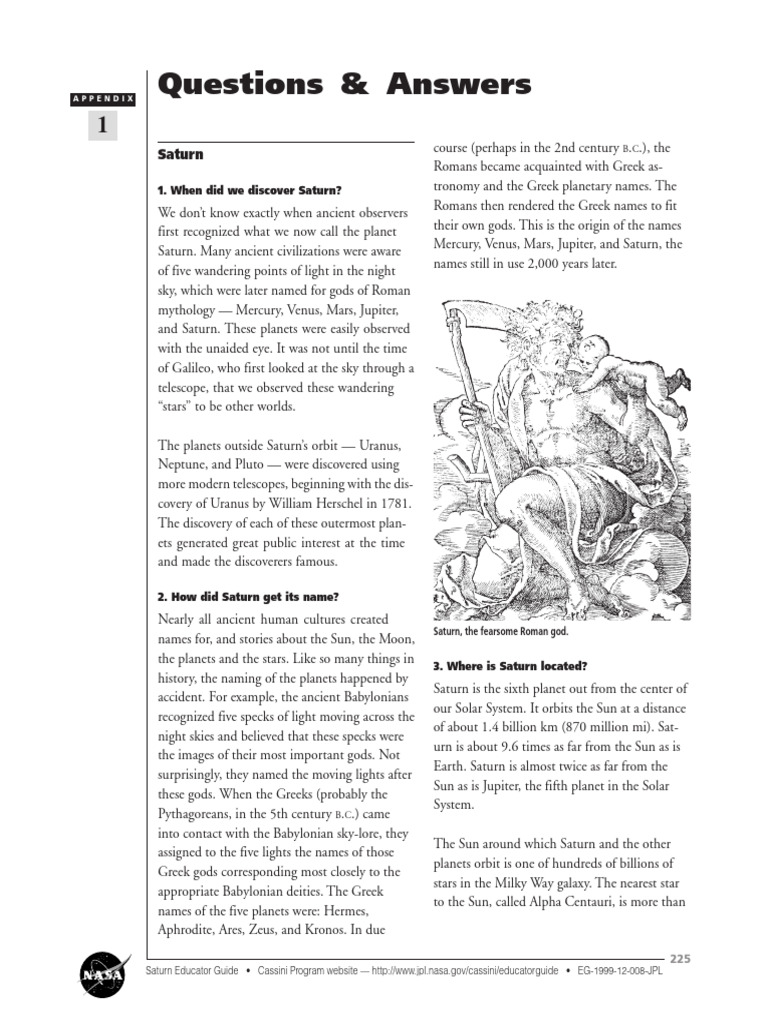 Questions Answers LR | PDF | Saturn | Planets