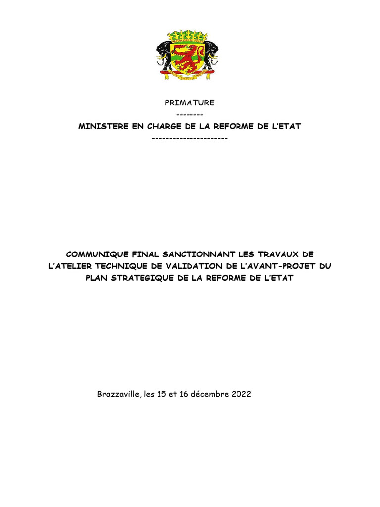 Communique Final Validation Technique Psre VF | PDF