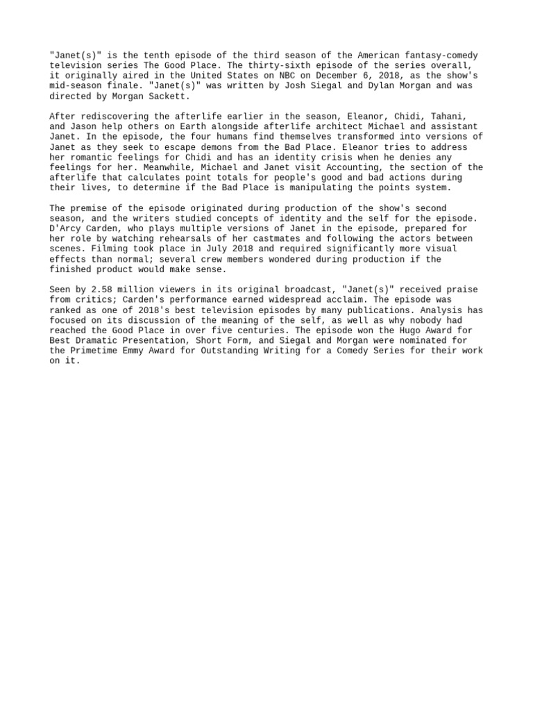 Janet | PDF
