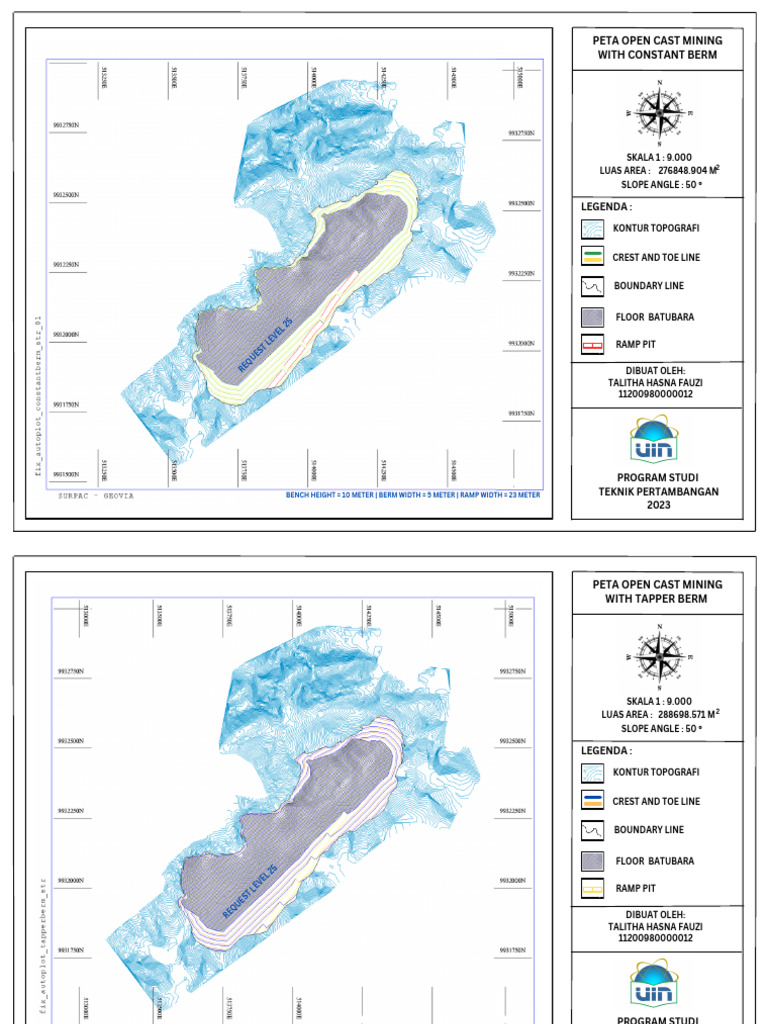 Open Cast Mining Berm Designs | PDF | Surface Mining | Mining