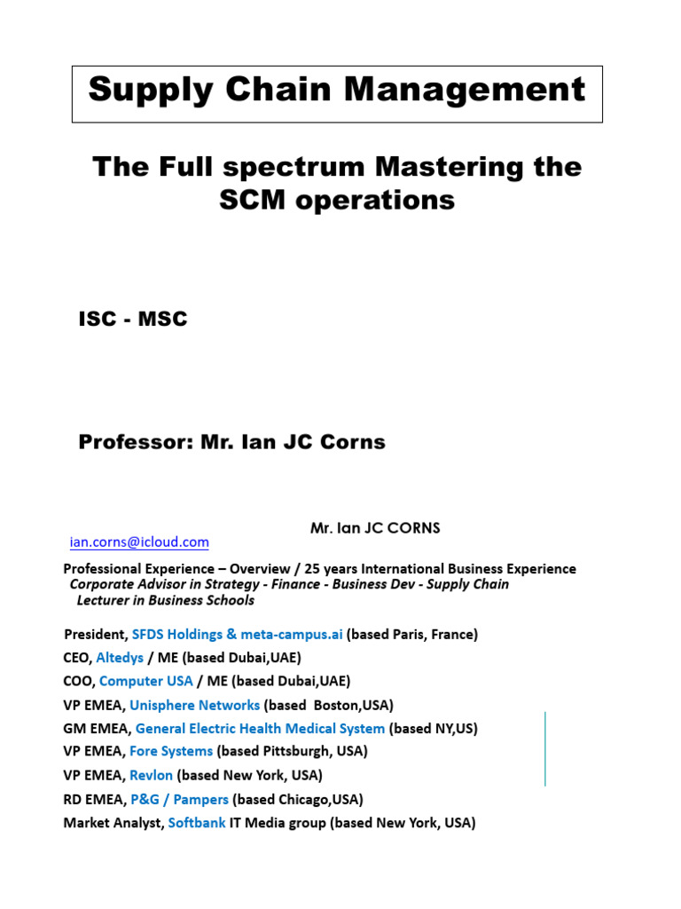 Supply Chain Approach Full Pdf Supply Chain Management