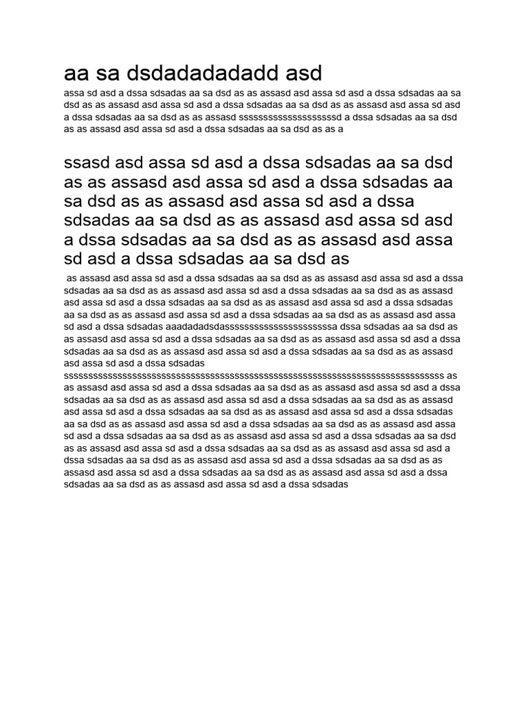 Aa Sa Daaaaaaaasd Asd | PDF