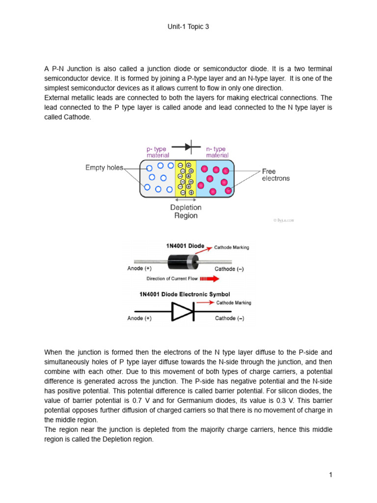 PN Junction | PDF | P–N Junction | Diode