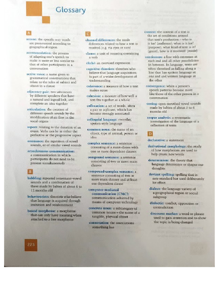 Glossary To Print | PDF