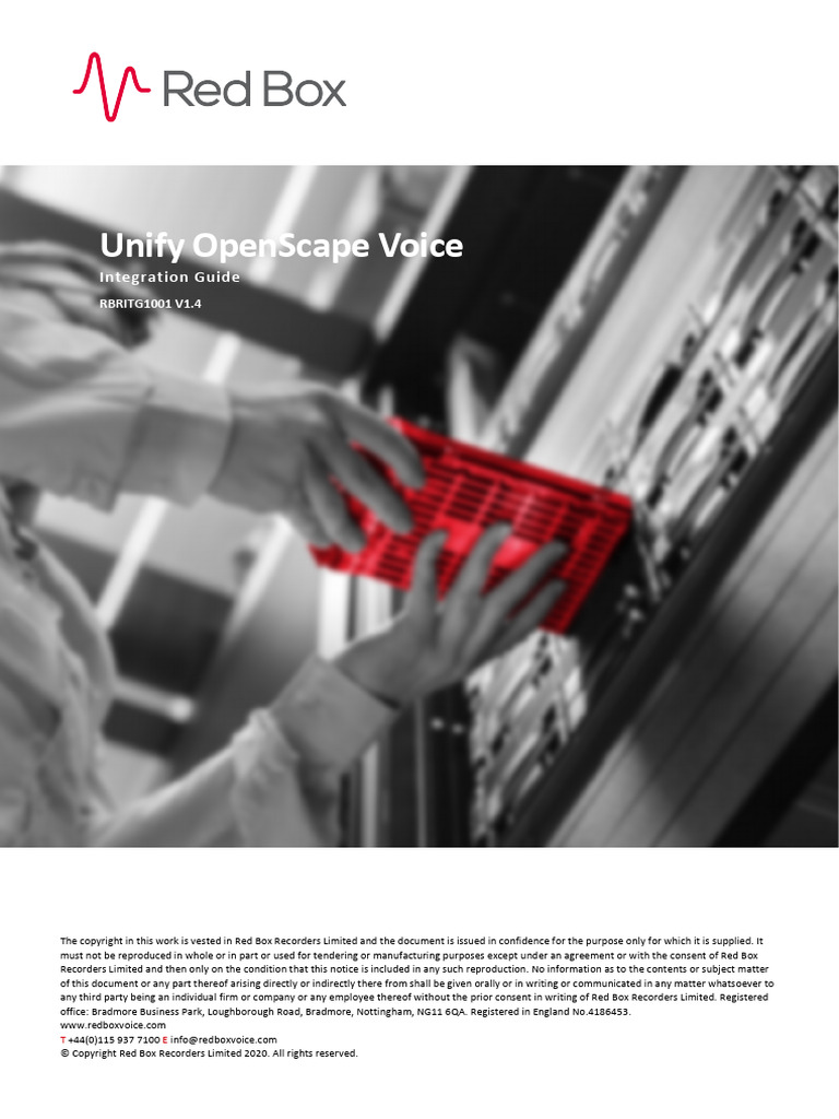 RBR-ITG-Unify OpenScape Voice Integration Guide V1.4 | PDF | Session ...