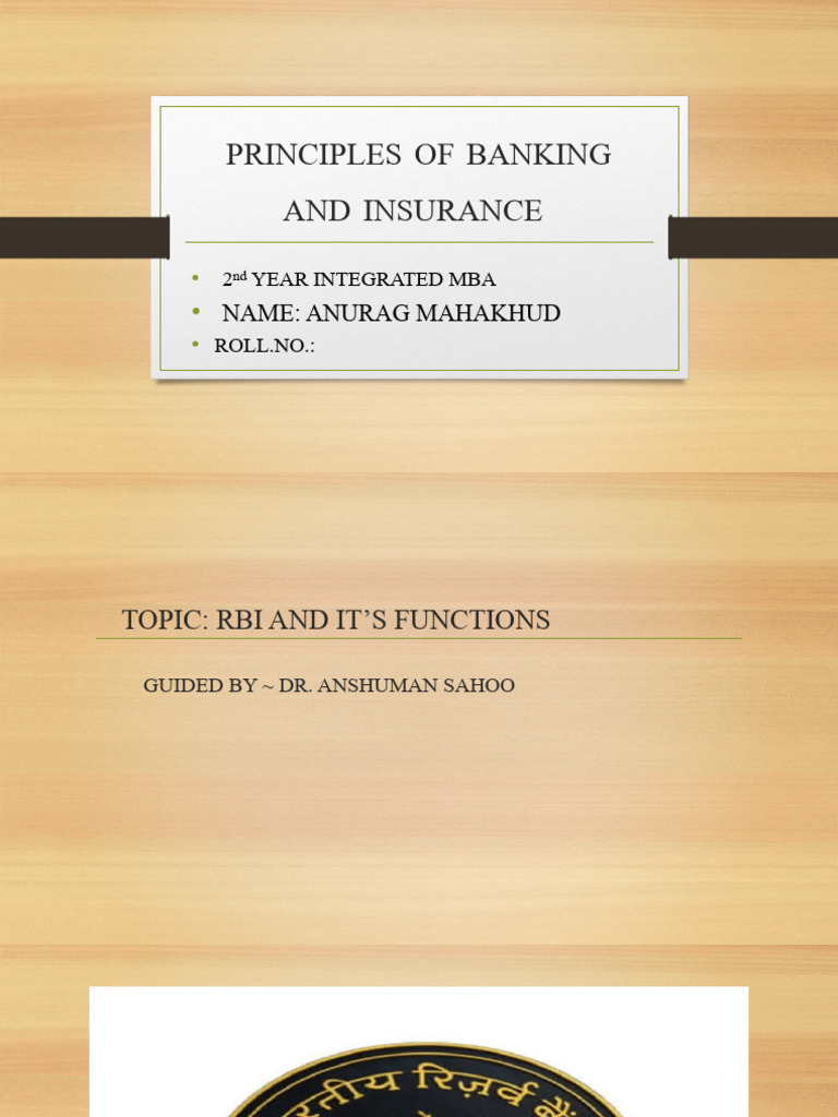 Pbi Presentation | Download Free PDF | Reserve Bank Of India | Banks